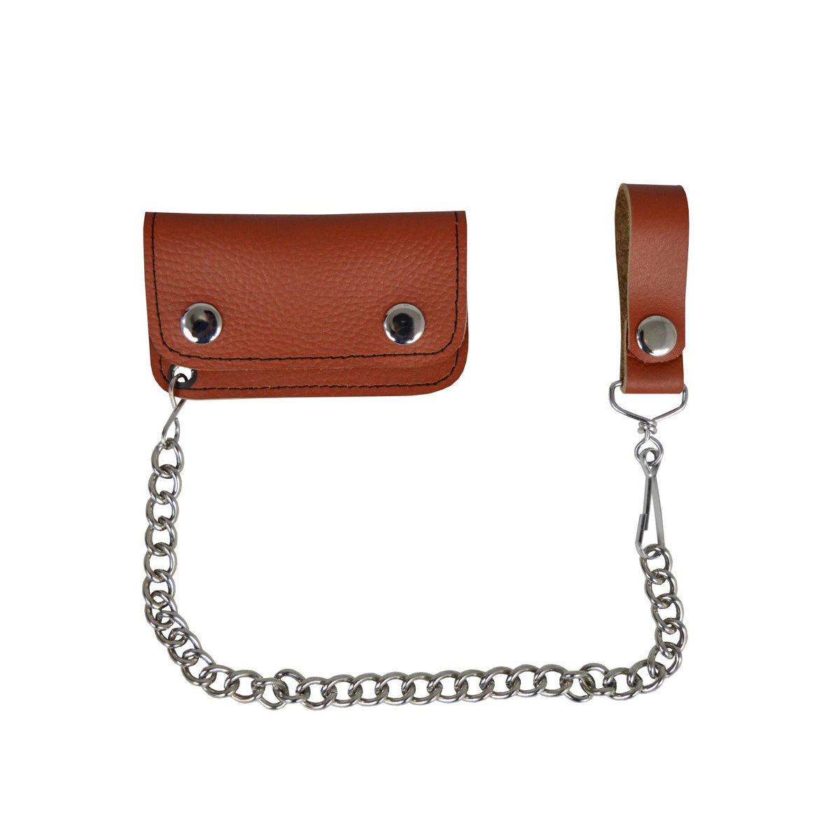 Brown Leather Motorcycle Chain Coins Wallet – LeatherVendor