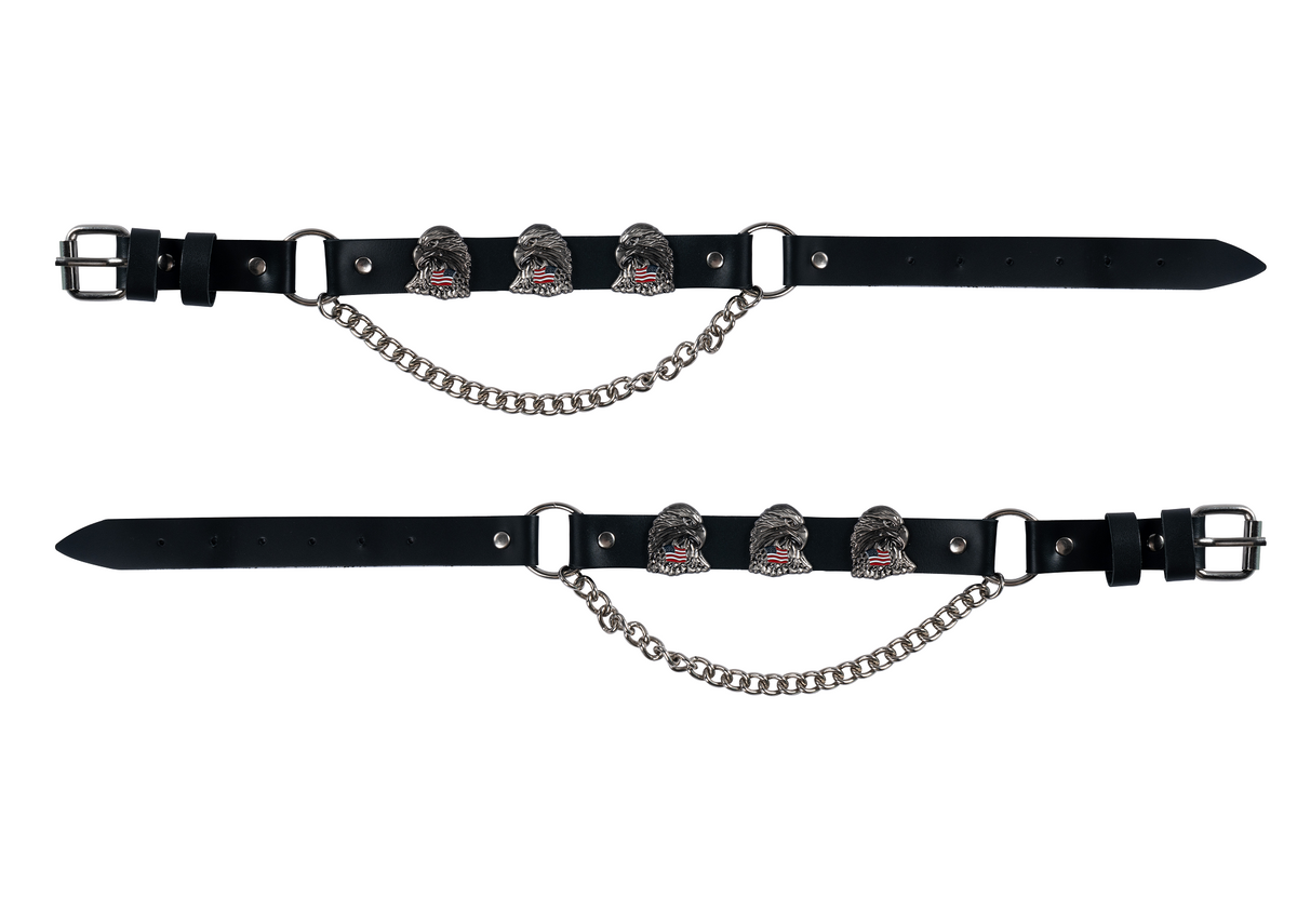 Eagle With USA Flag Boot Chains – LeatherVendor