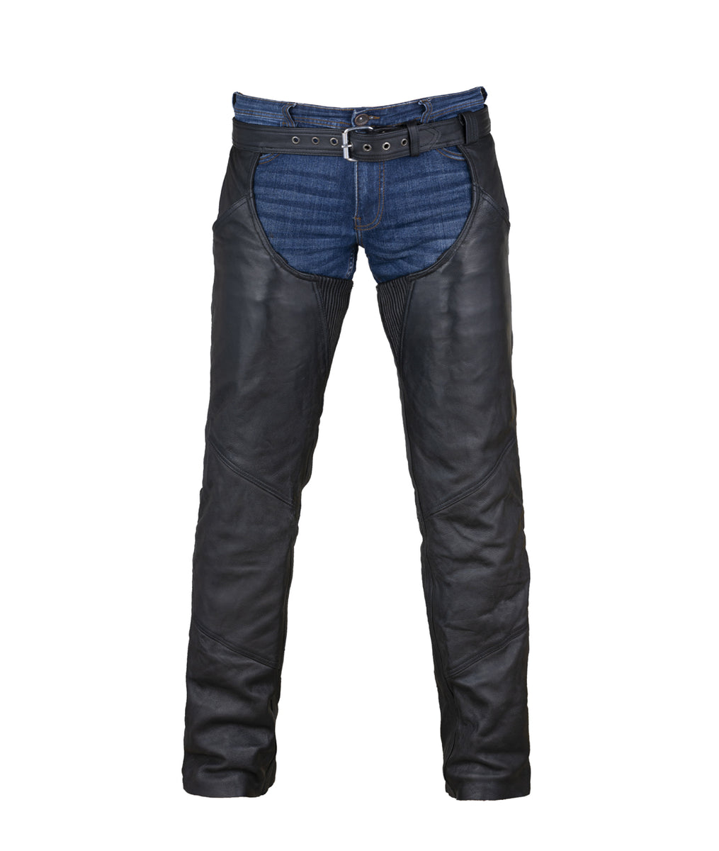 Heavy Duty Biker Leather Motorcycle Chaps – LeatherVendor