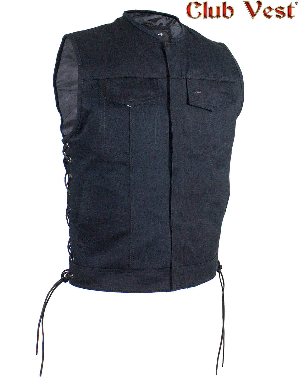 Men's Black Denim Vest by Club Vest® – LeatherVendor