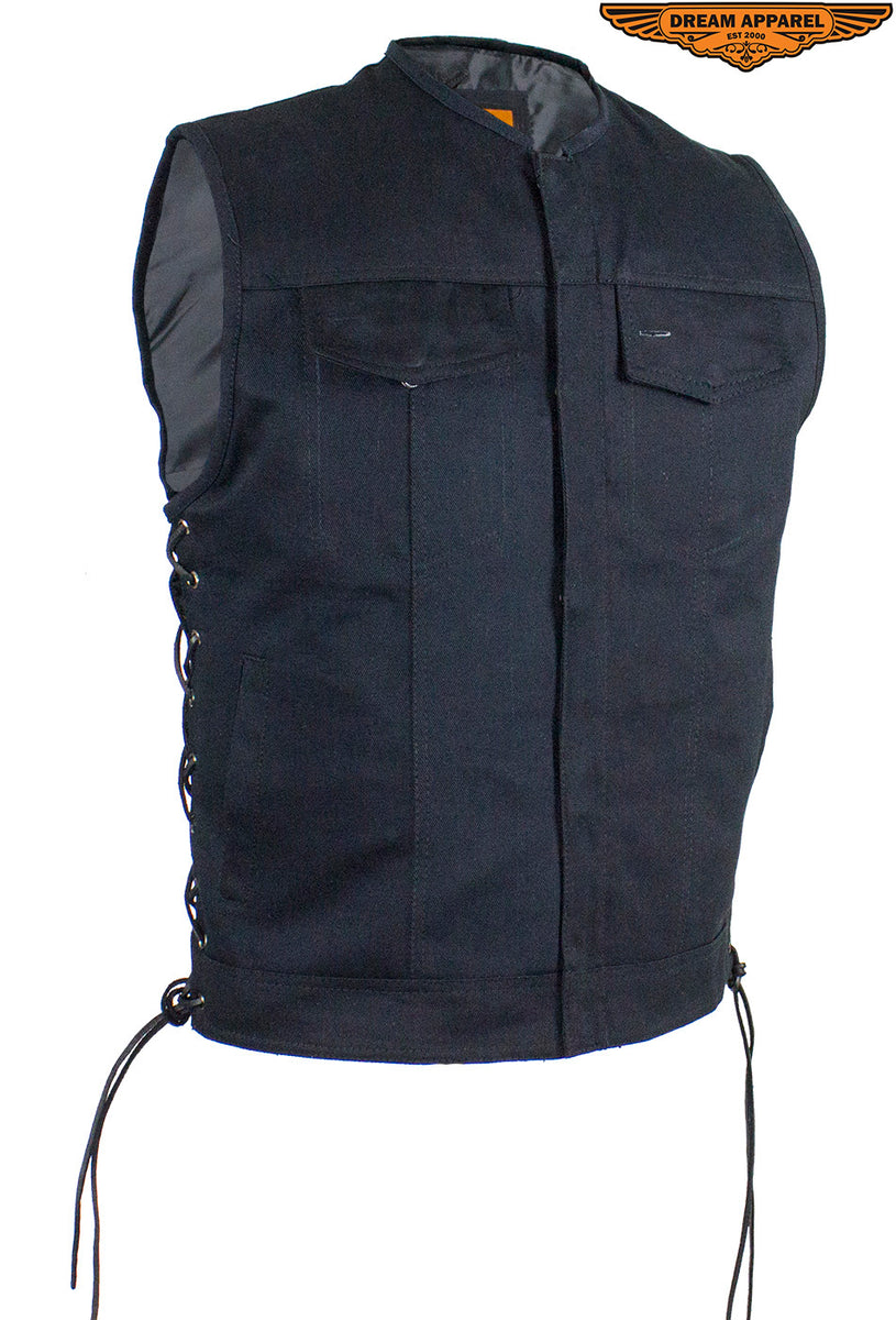 Men's Black Denim Club Vest – LeatherVendor