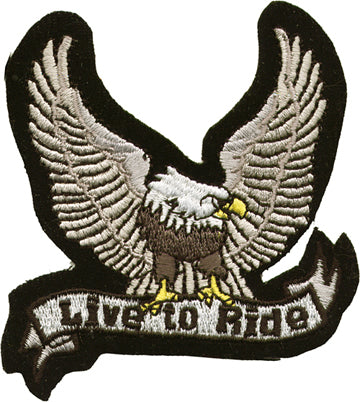 "Live to Ride" Silver Eagle Patch – LeatherVendor