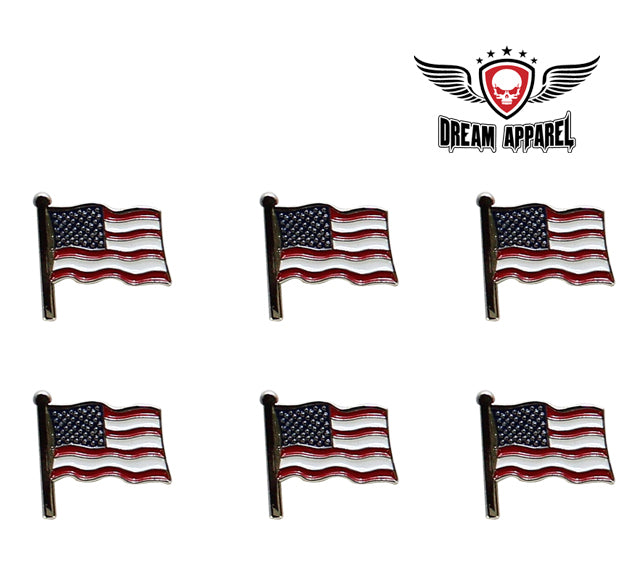 1" Chrome American Flag Pin – LeatherVendor